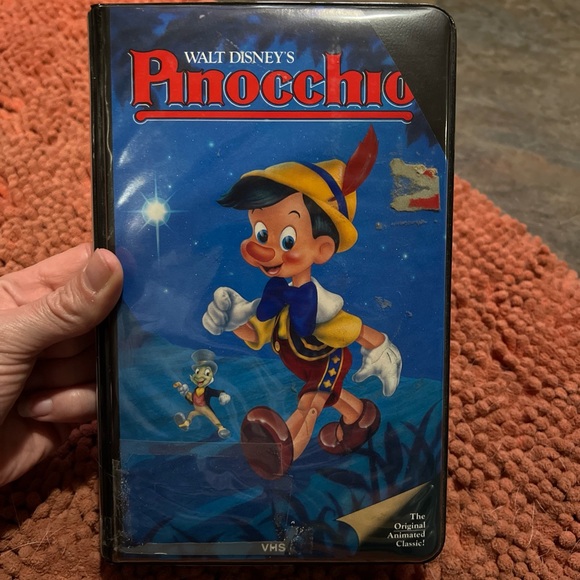 Disney | Media | Rare 985 Puffy Case Pinocchio Vhs | Poshmark